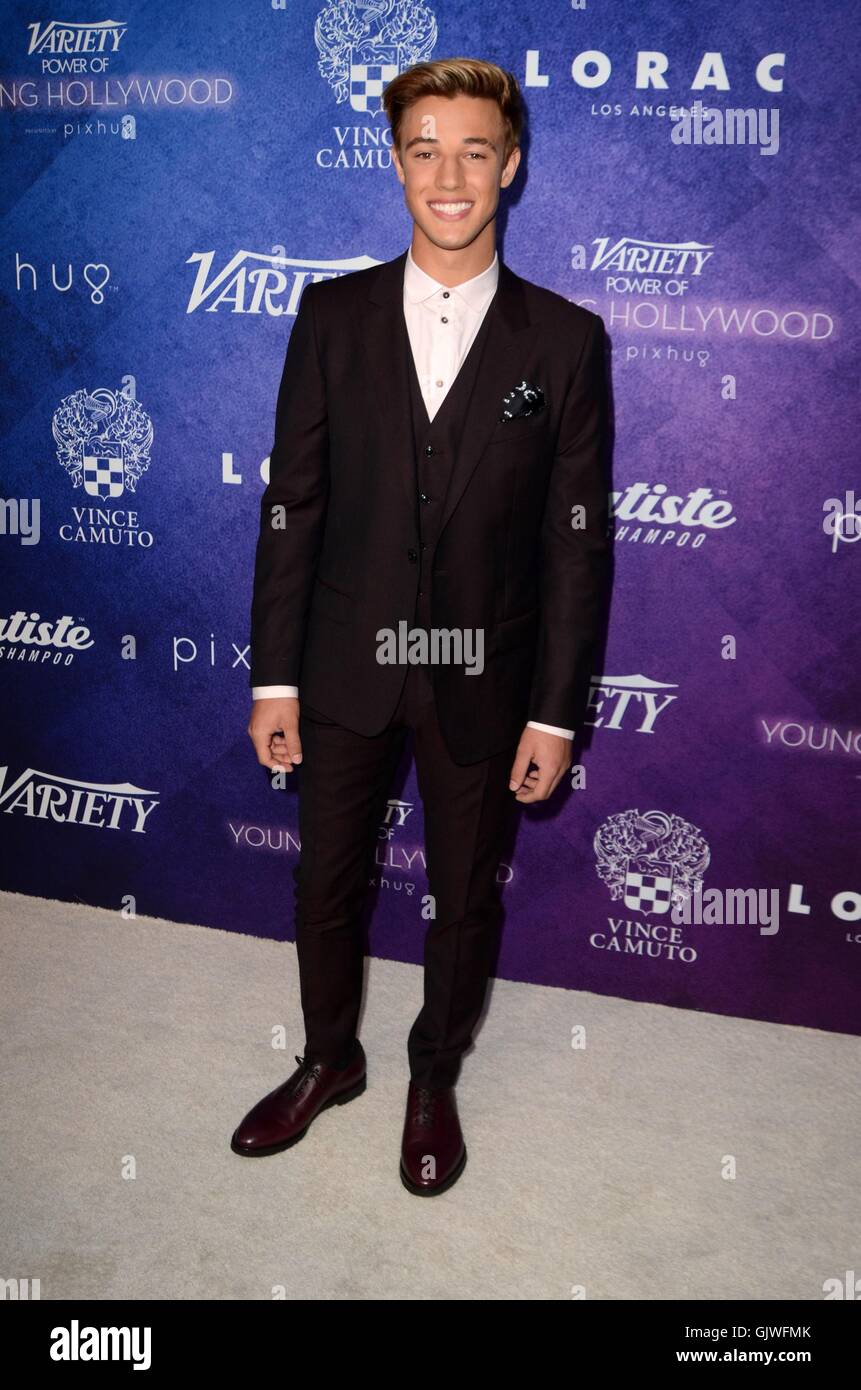 Los Angeles, CA, USA. 16th Aug, 2016. Cameron Dallas at arrivals for ...