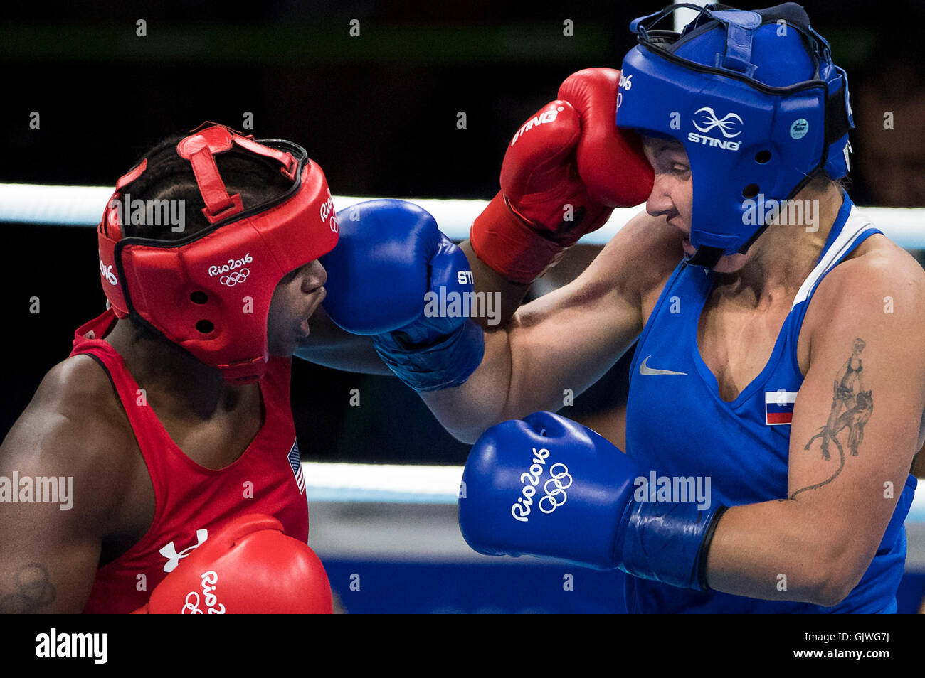 Rio de Janeiro, RJ, Brazil. 16th Aug, 2016. OLYMPICS BOXING: Claresa ...