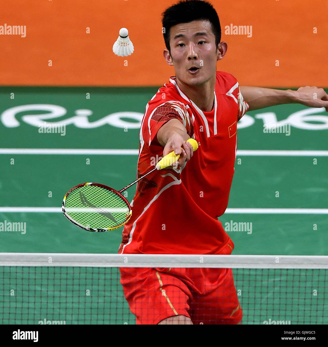 Rio De Janeiro, Brazil. 17th Aug, 2016. China's Chen Long competes ...