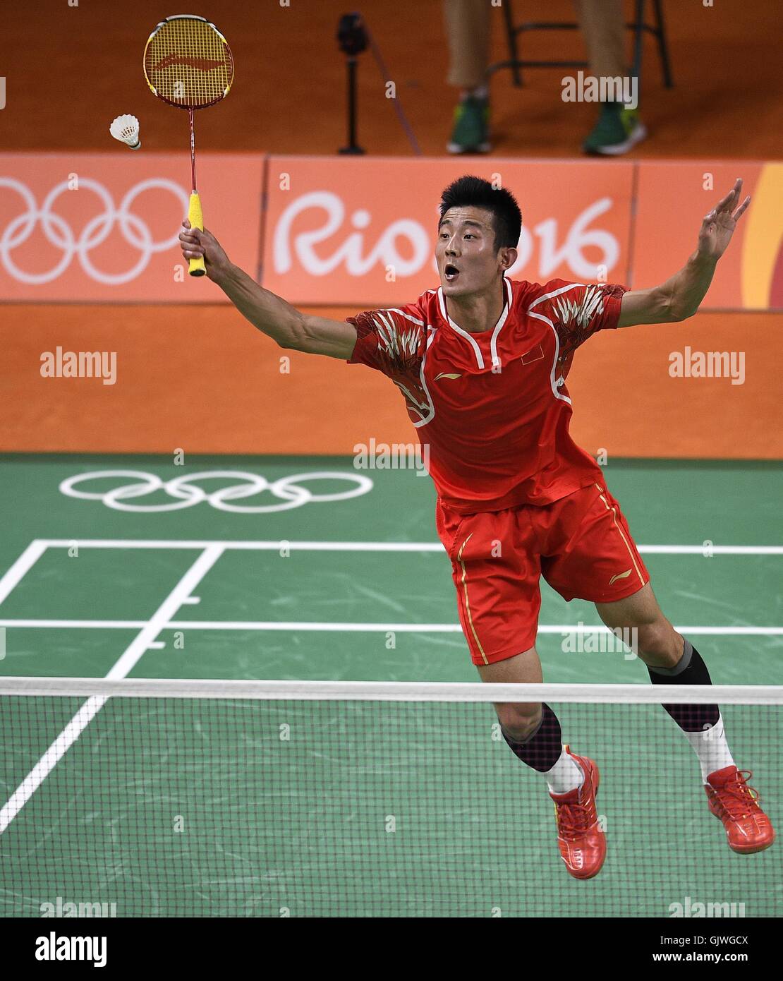 Rio De Janeiro, Brazil. 17th Aug, 2016. China's Chen Long competes ...