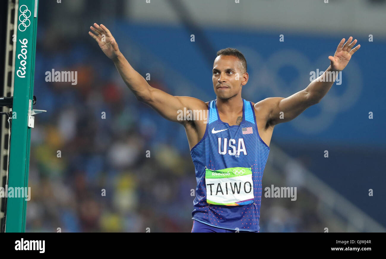 Rio de Janeiro, Brazil. 17th Aug, 2016. Jeremy Taiwo of the USA ...