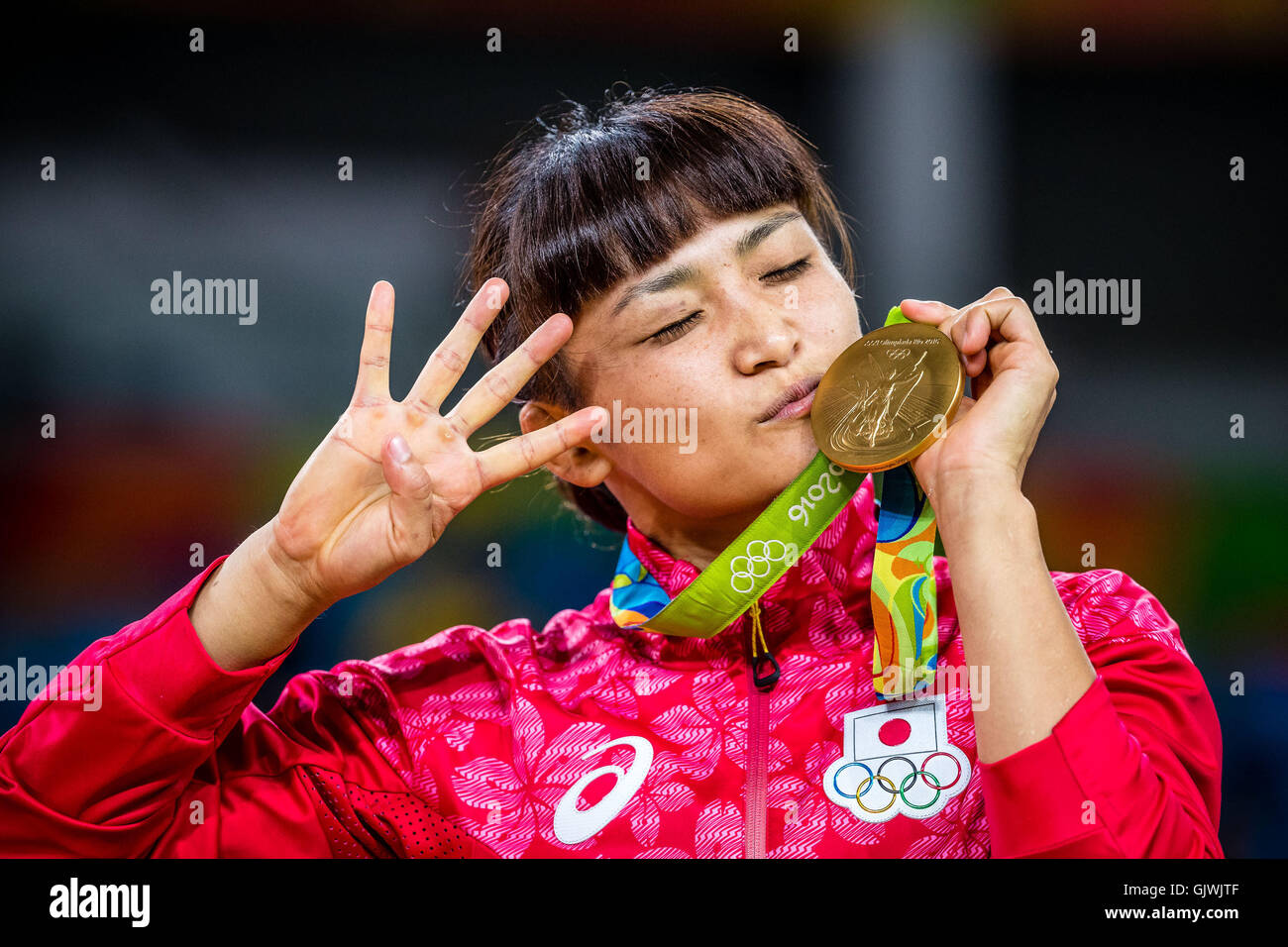 Rio De Janeiro, Brazil. 17th Aug, 2016. Gold medalist Japan's Kaori ...