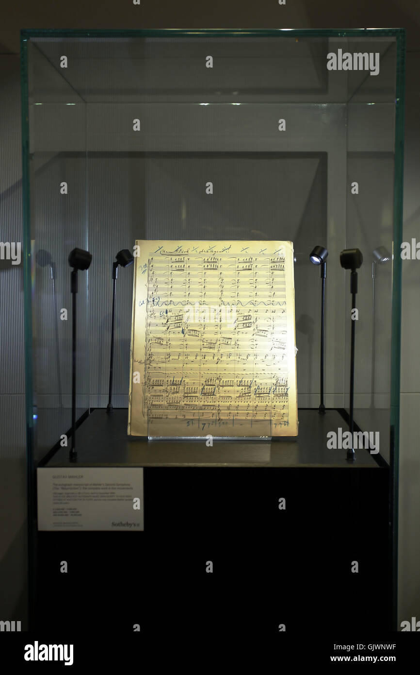 August 18, 2016 - The original and complete manuscript of Symphony No.2 ...