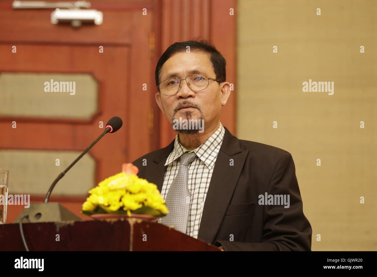 Phnom Penh, Cambodia. 18th Aug, 2016. Tep Nytha, secretary-general of ...