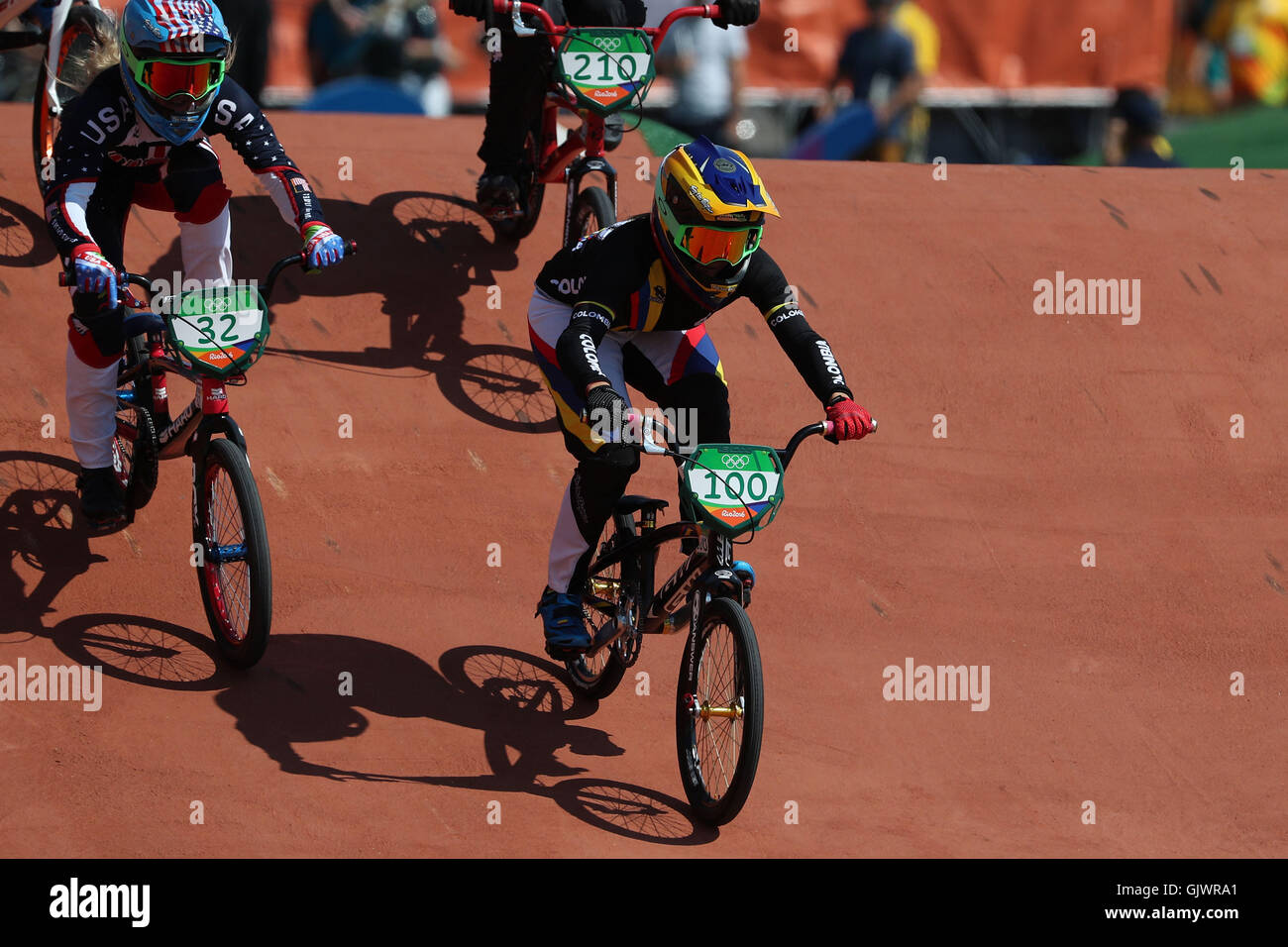 Rio de Janeiro, Brazil. 17th Aug, 2016. Mens BMX Competition. Mariana ...