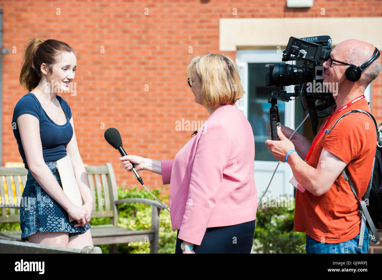 St Helens, Merseyside, UK. 18th August 2016. BBC News interview ...