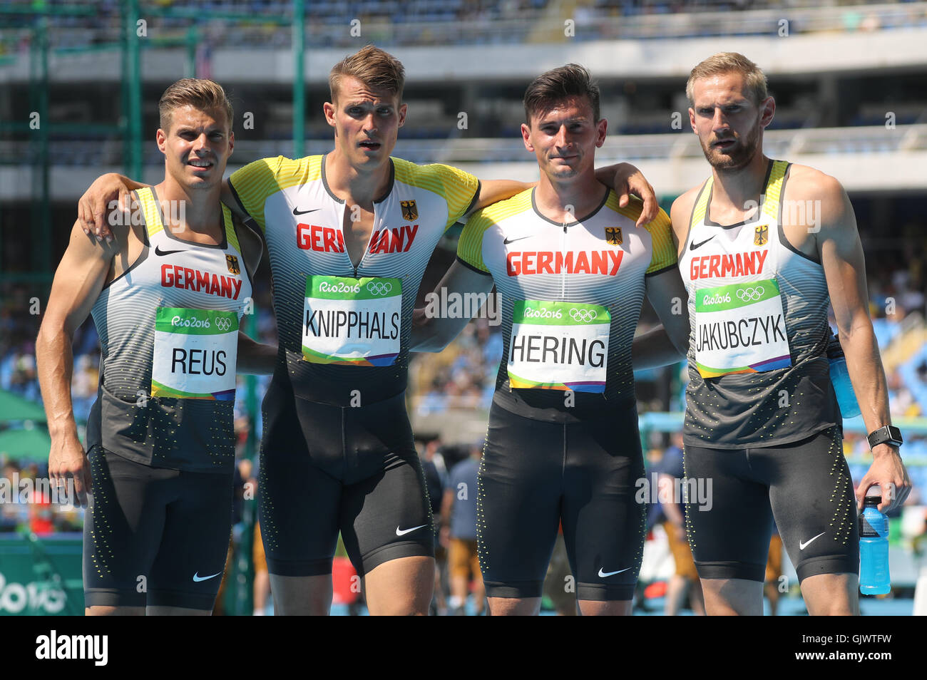 Rio de Janeiro, Brazil. 18th Aug, 2016. (L-R) Julian Reus, Sven ...