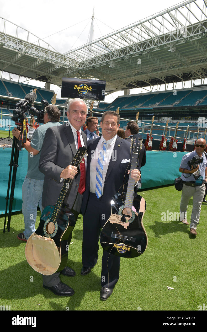 MIAMI, FL - AUGUST 17: Miami-Dade County's Mayor Carlos A. Gimenez and ...
