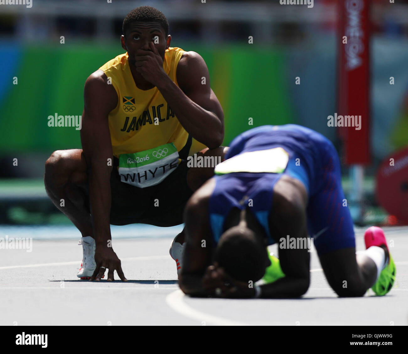 Rio De Janeiro, Brazil. 18th Aug, 2016. Kerron Clement of the United ...