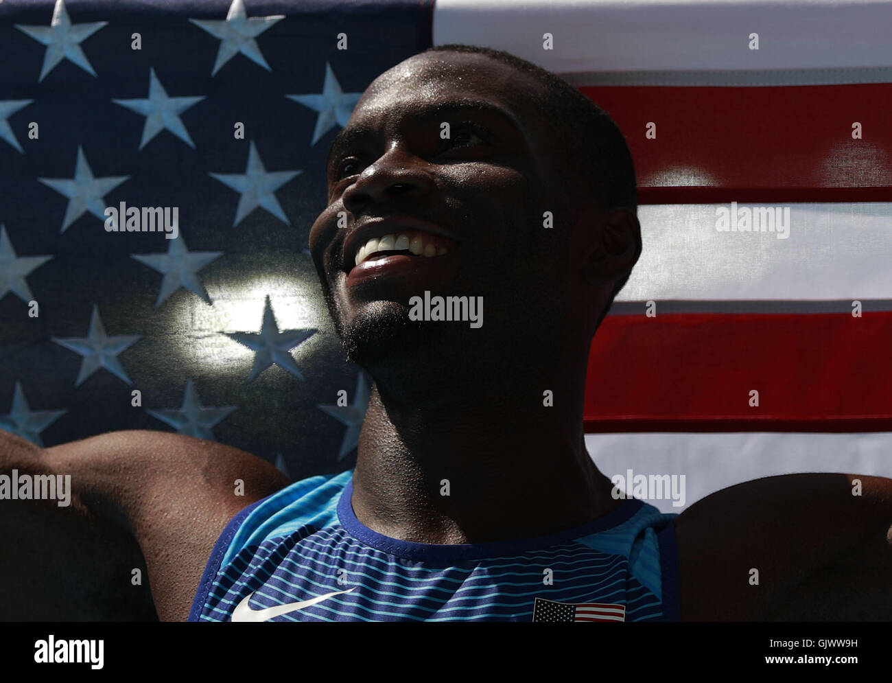 Rio De Janeiro, Brazil. 18th Aug, 2016. Kerron Clement of the United ...