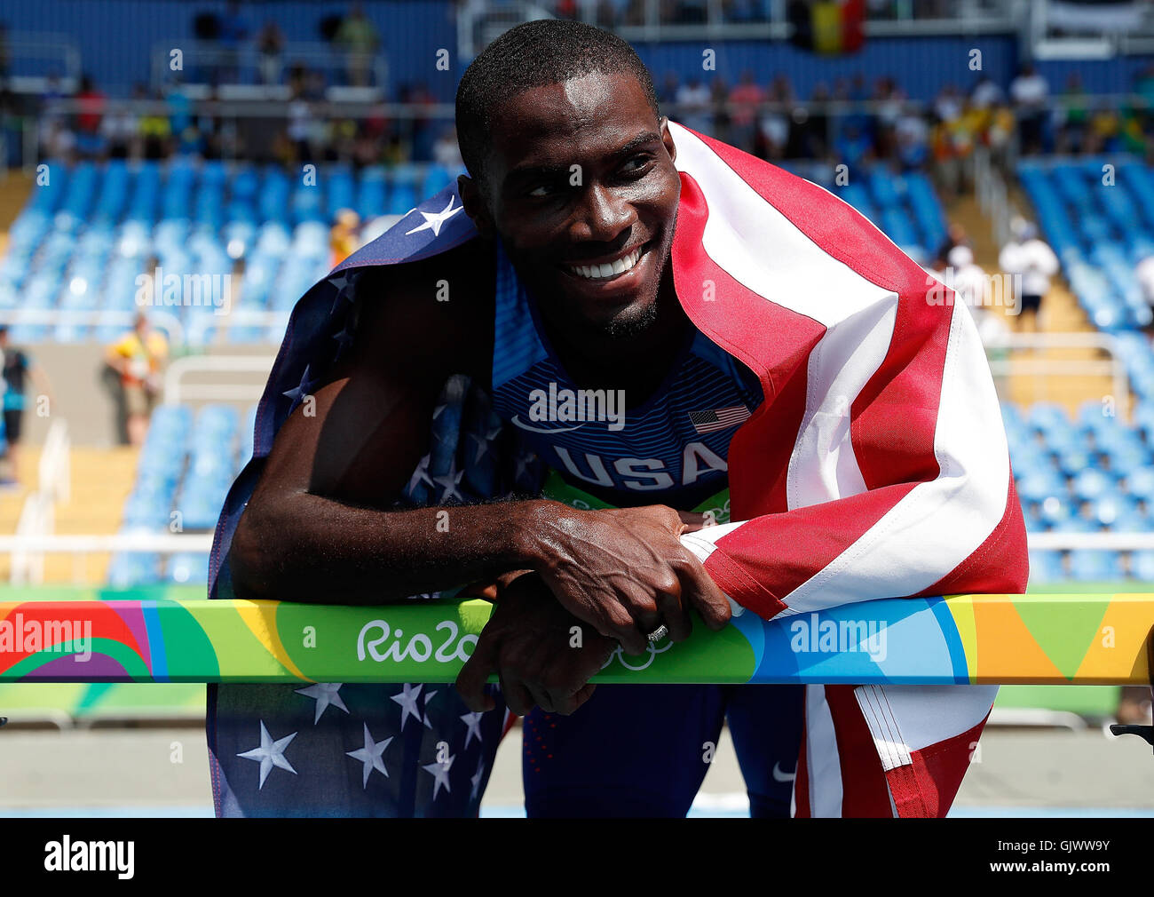 Rio De Janeiro, Brazil. 18th Aug, 2016. Kerron Clement of the United ...