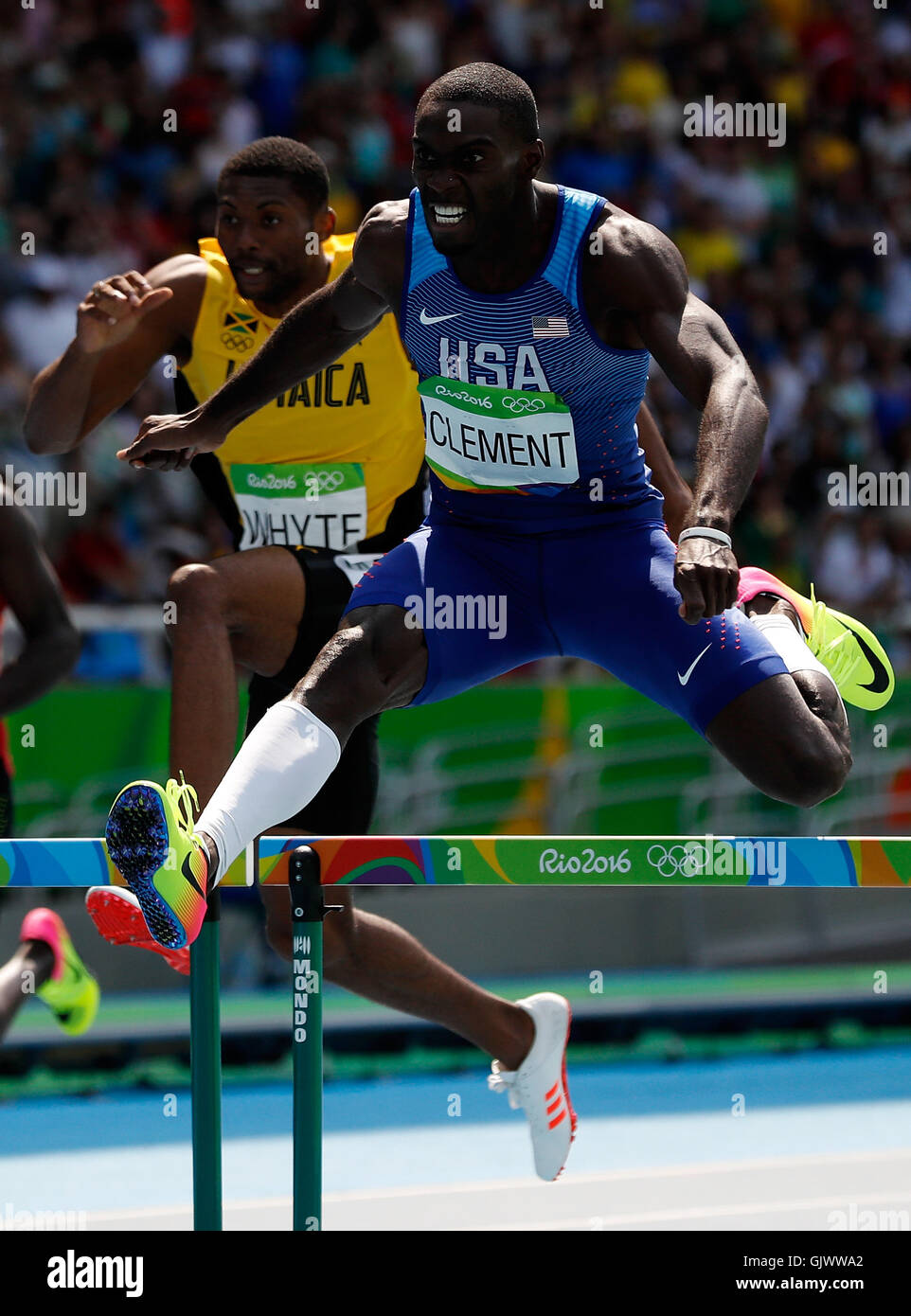 Rio De Janeiro, Brazil. 18th Aug, 2016. Kerron Clement of the United ...