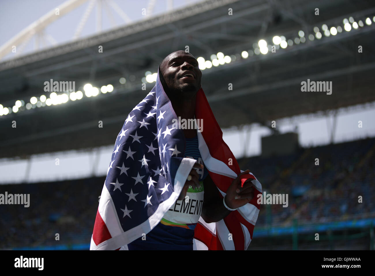 Rio De Janeiro, Brazil. 18th Aug, 2016. Kerron Clement of the United ...