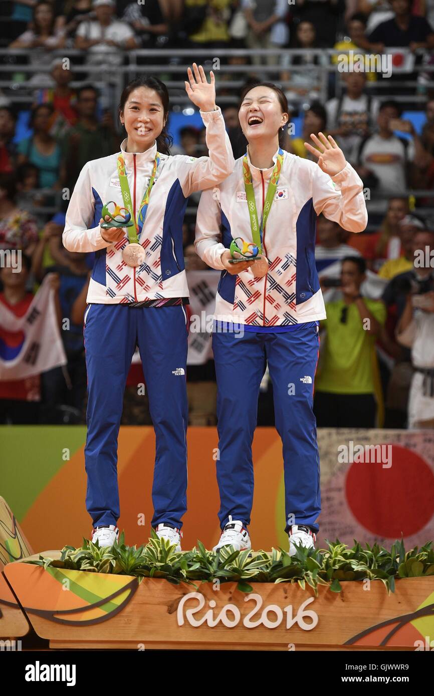 Rio De Janeiro, Brazil. 18th Aug, 2016. South Korea's Jung Kyung Eun (L ...