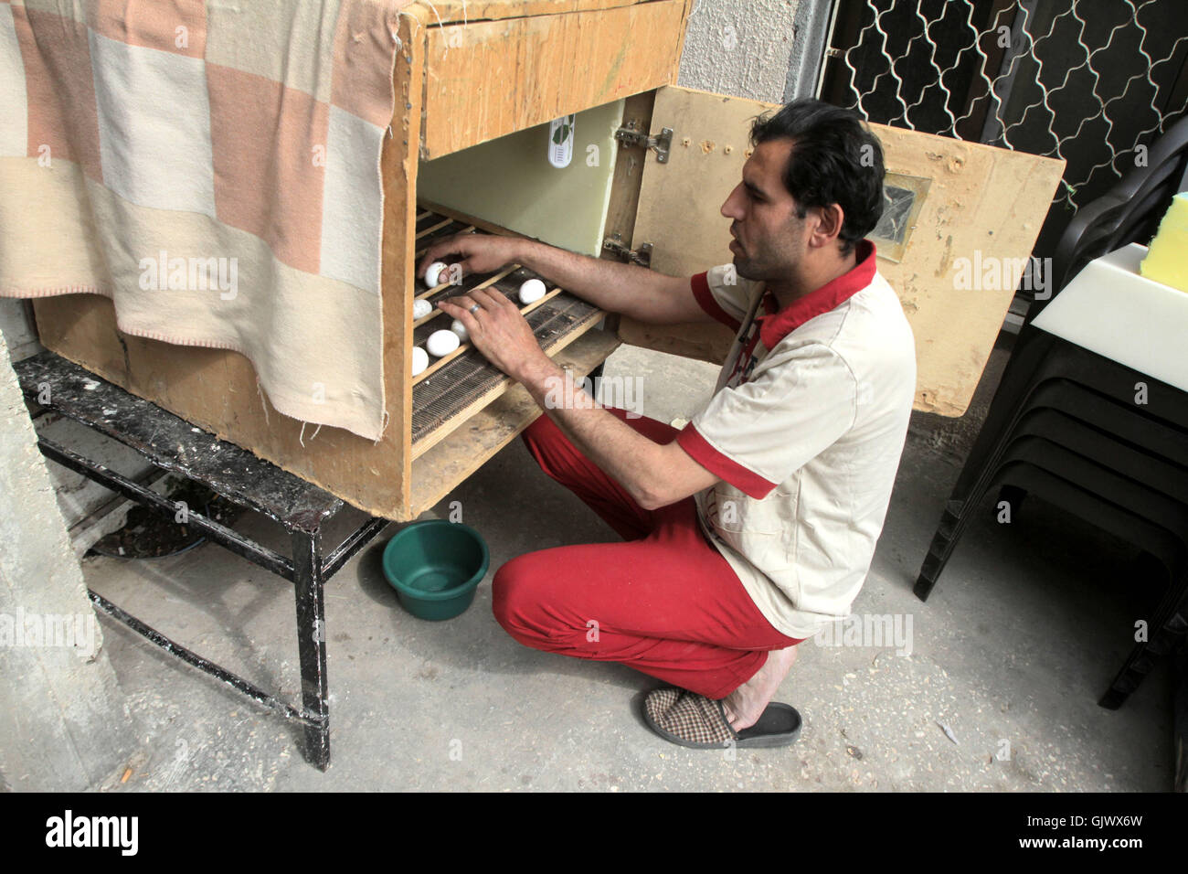 Nablus, Palestine. 18th Aug, 2016. Palestinian blind man Rami Abu Ras ...