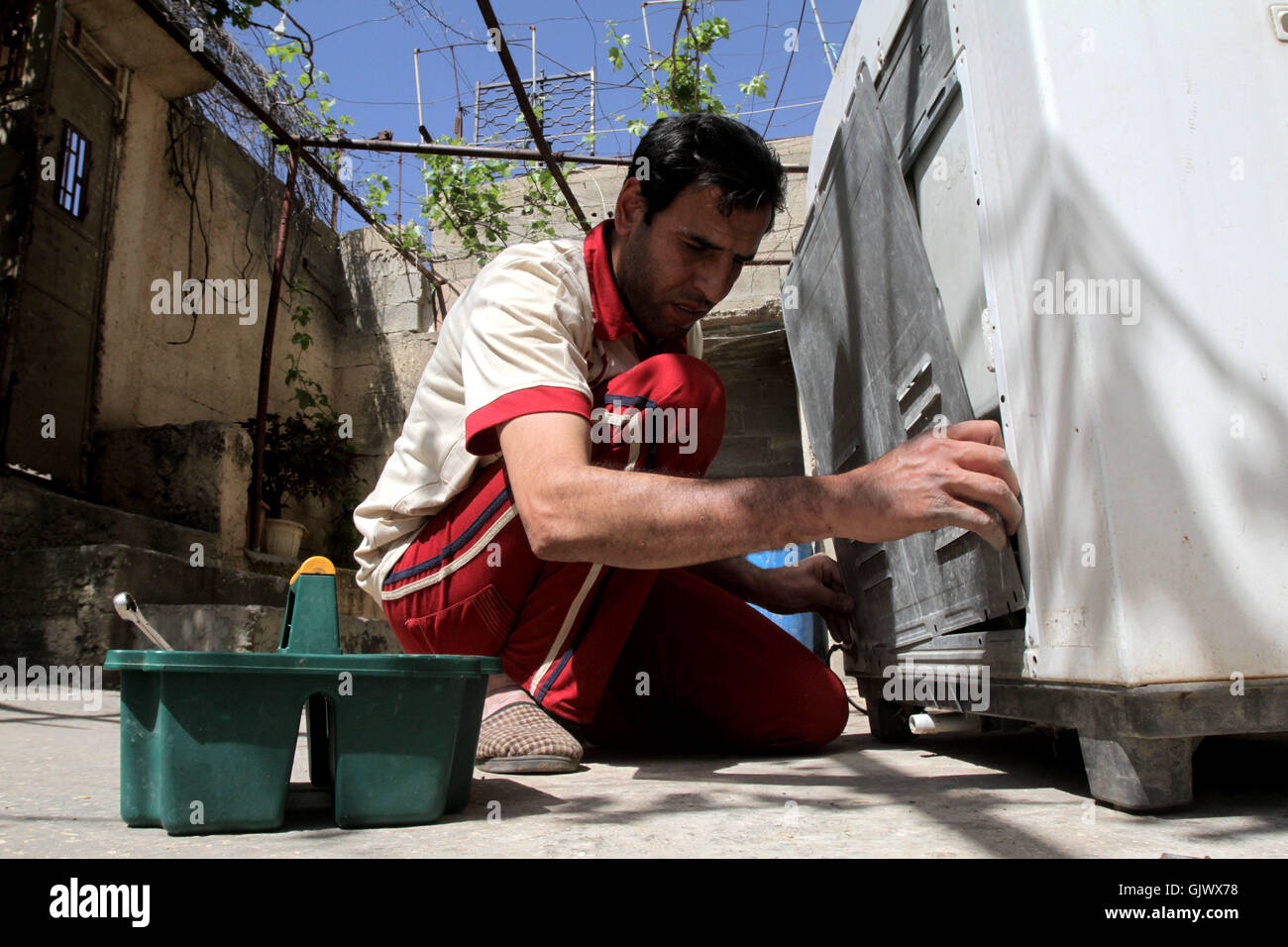 West Bank, Palestine. 18th Aug, 2016. Palestinian blind man Rami Abu ...