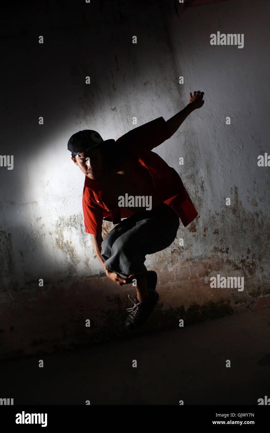 active spring bouncing Stock Photo - Alamy