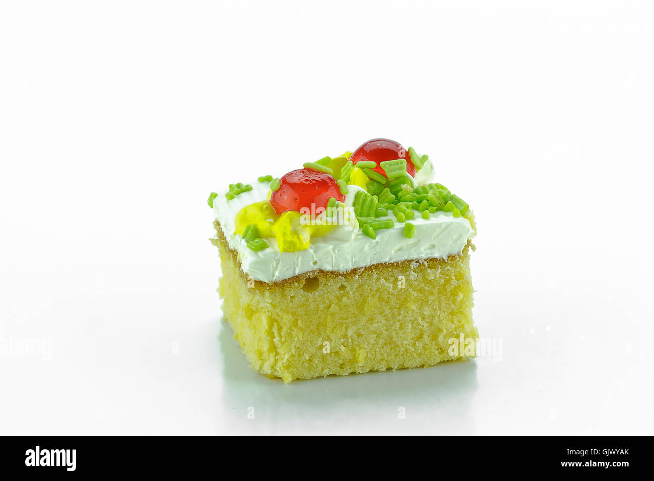 mini Cream cake on white background Stock Photo - Alamy