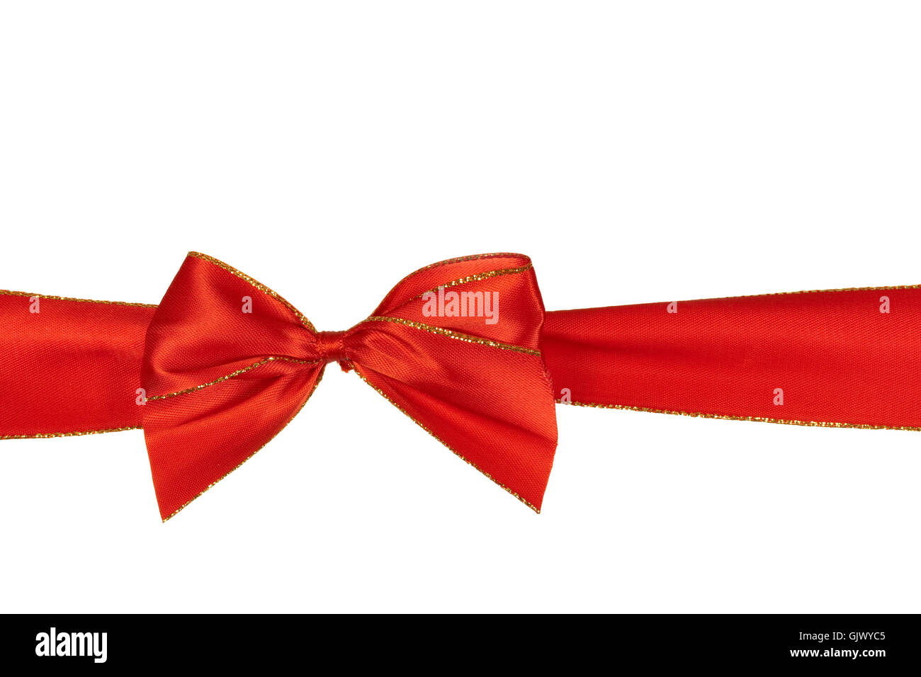 red bow isolated on white Stock Photo - Alamy