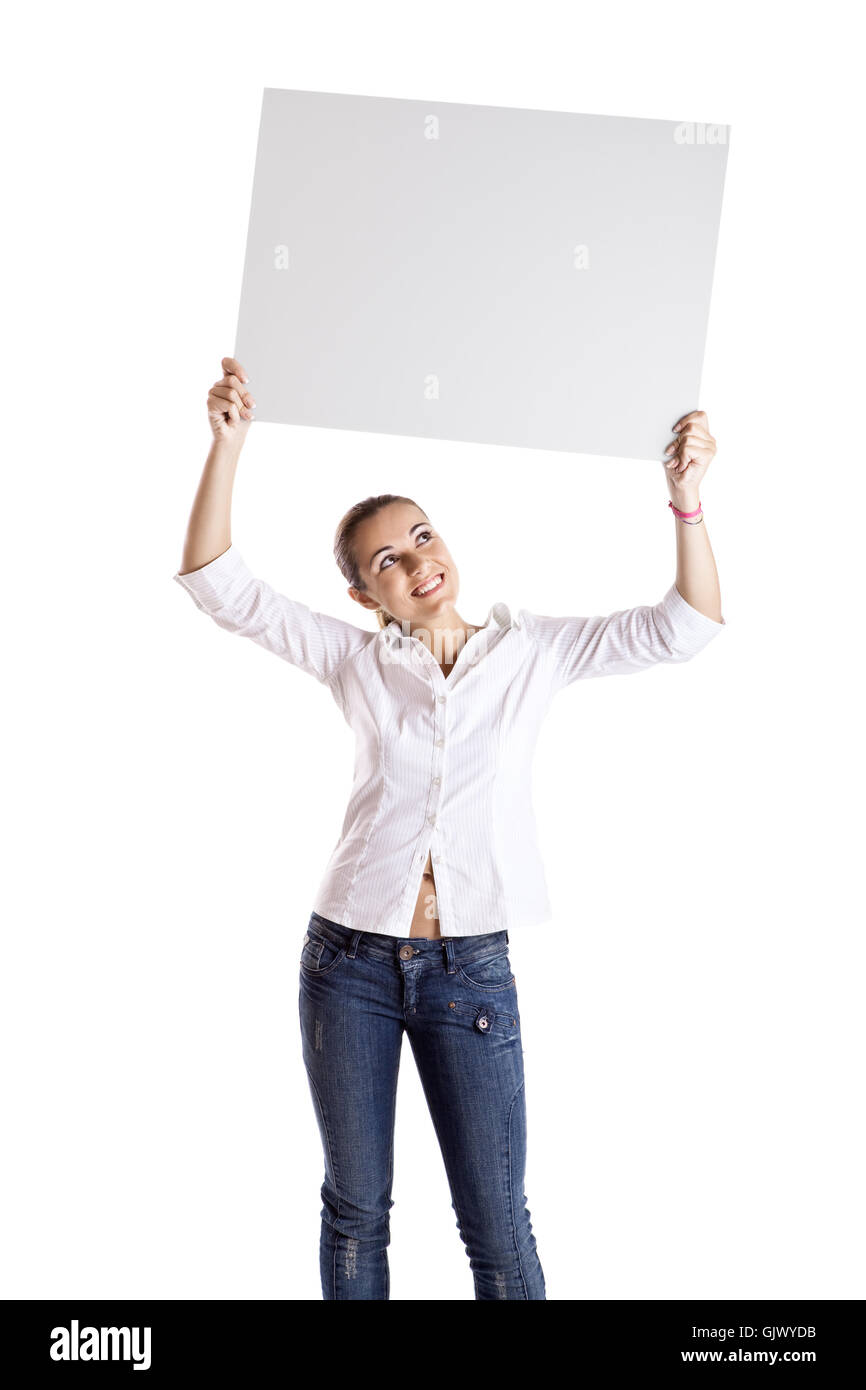 Joyful beautiful woman smiling Cut Out Stock Images & Pictures - Alamy