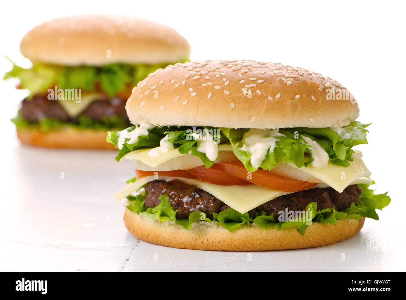 Sliced lettuce hamburger hi-res stock photography and images - Alamy
