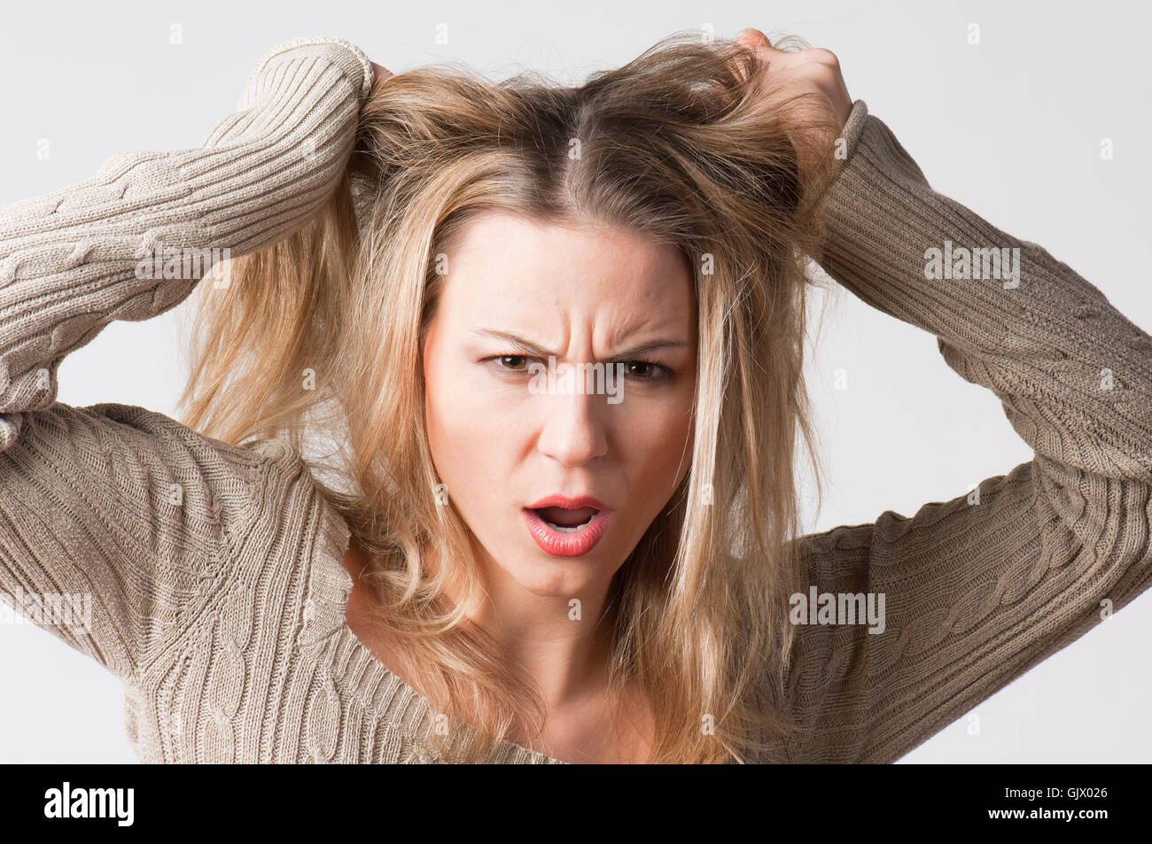 woman female feeling Stock Photo - Alamy