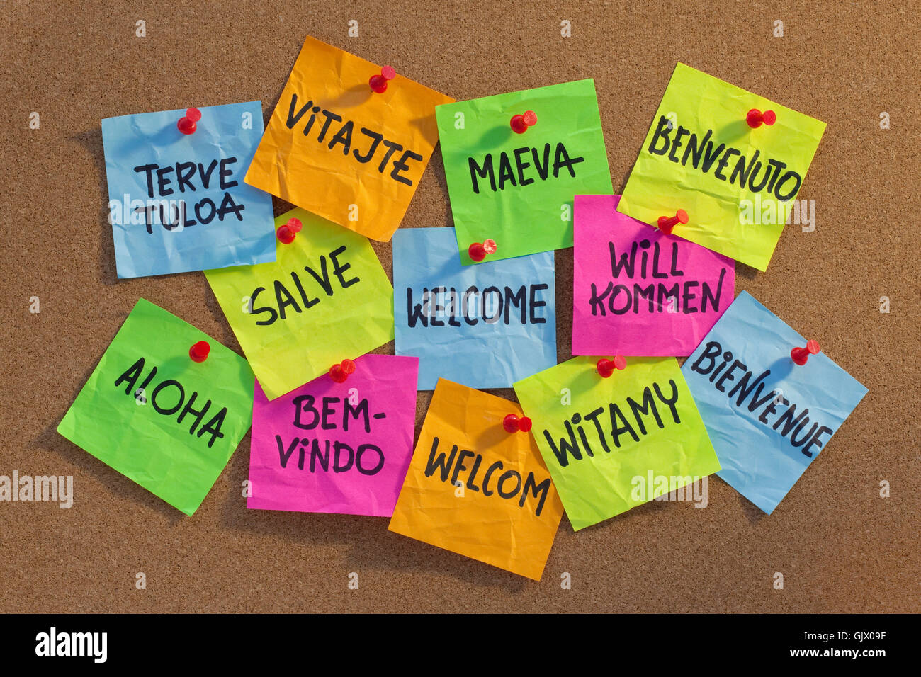 board greeting language Stock Photo - Alamy