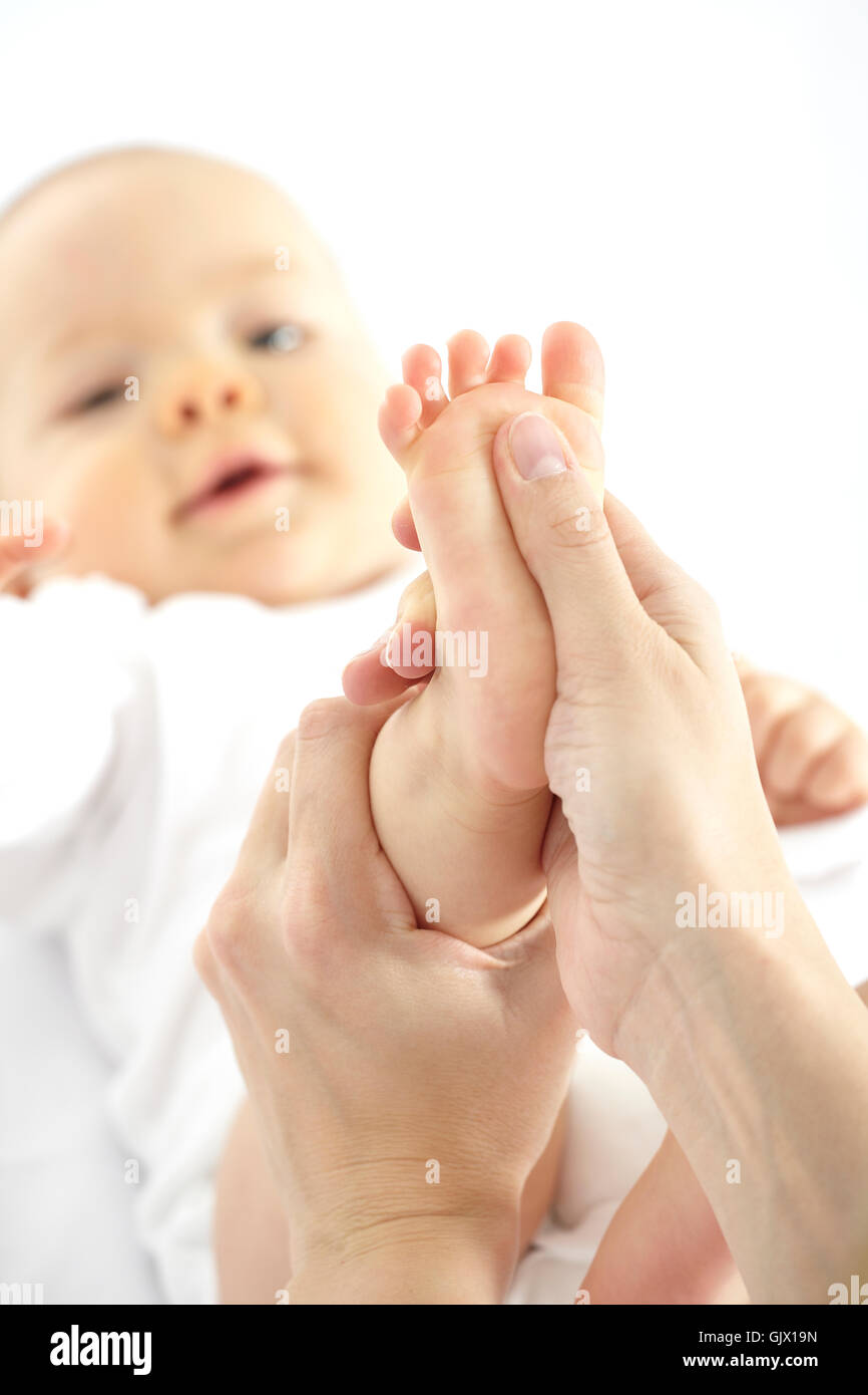 relaxation baby foot Stock Photo - Alamy
