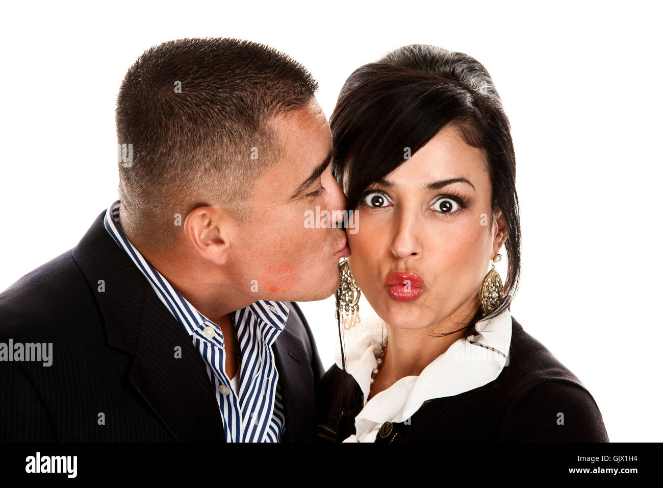 woman reaction kiss Stock Photo - Alamy