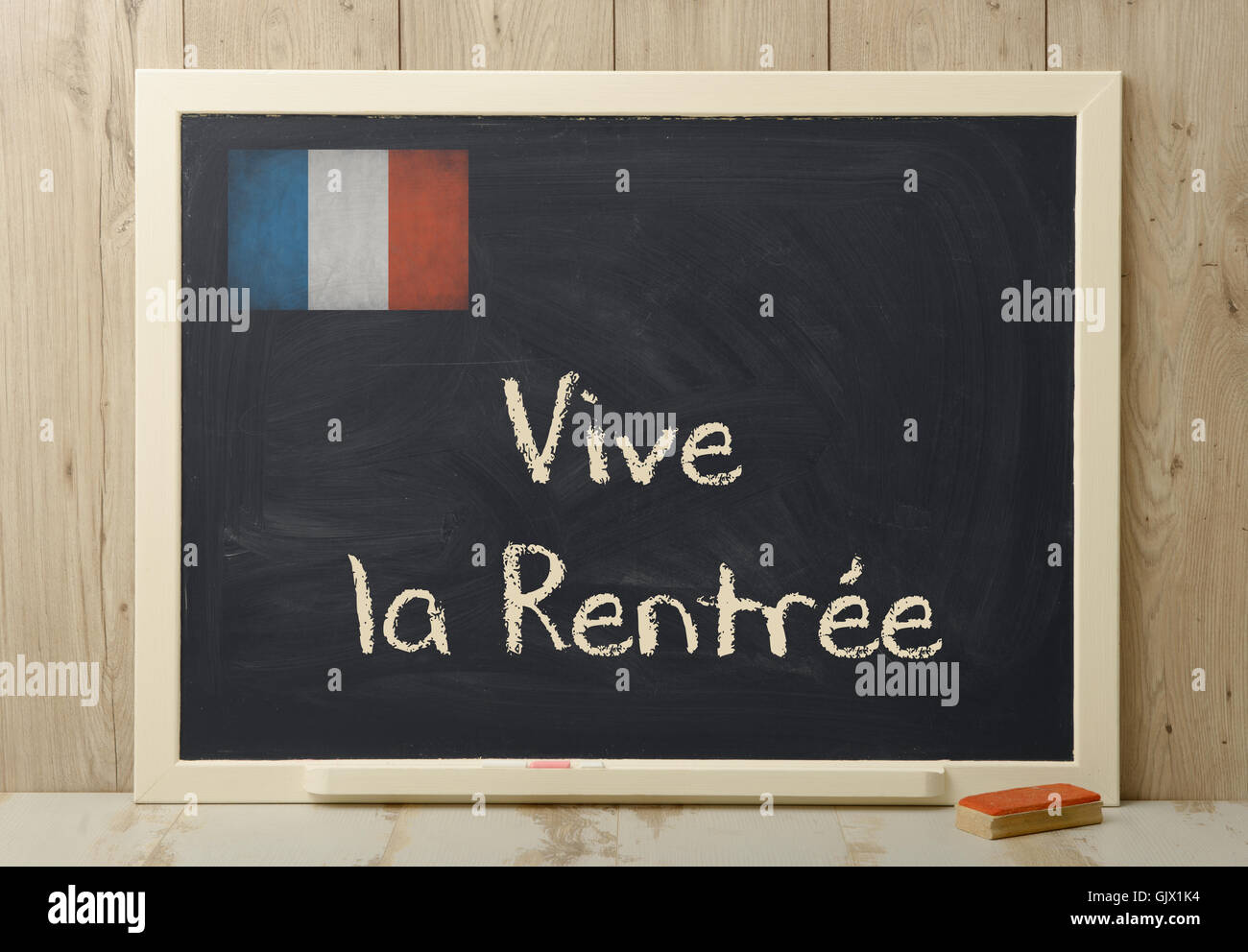 "vive la rentree" back to school written on a blackboard Stock Photo ...