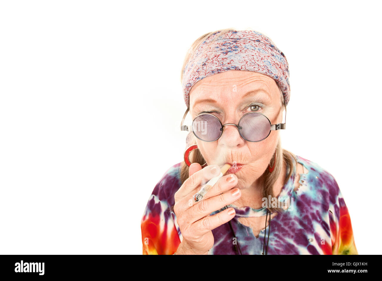 Old Lady Smoking Cigarette High Resolution Stock Photography and Images ...