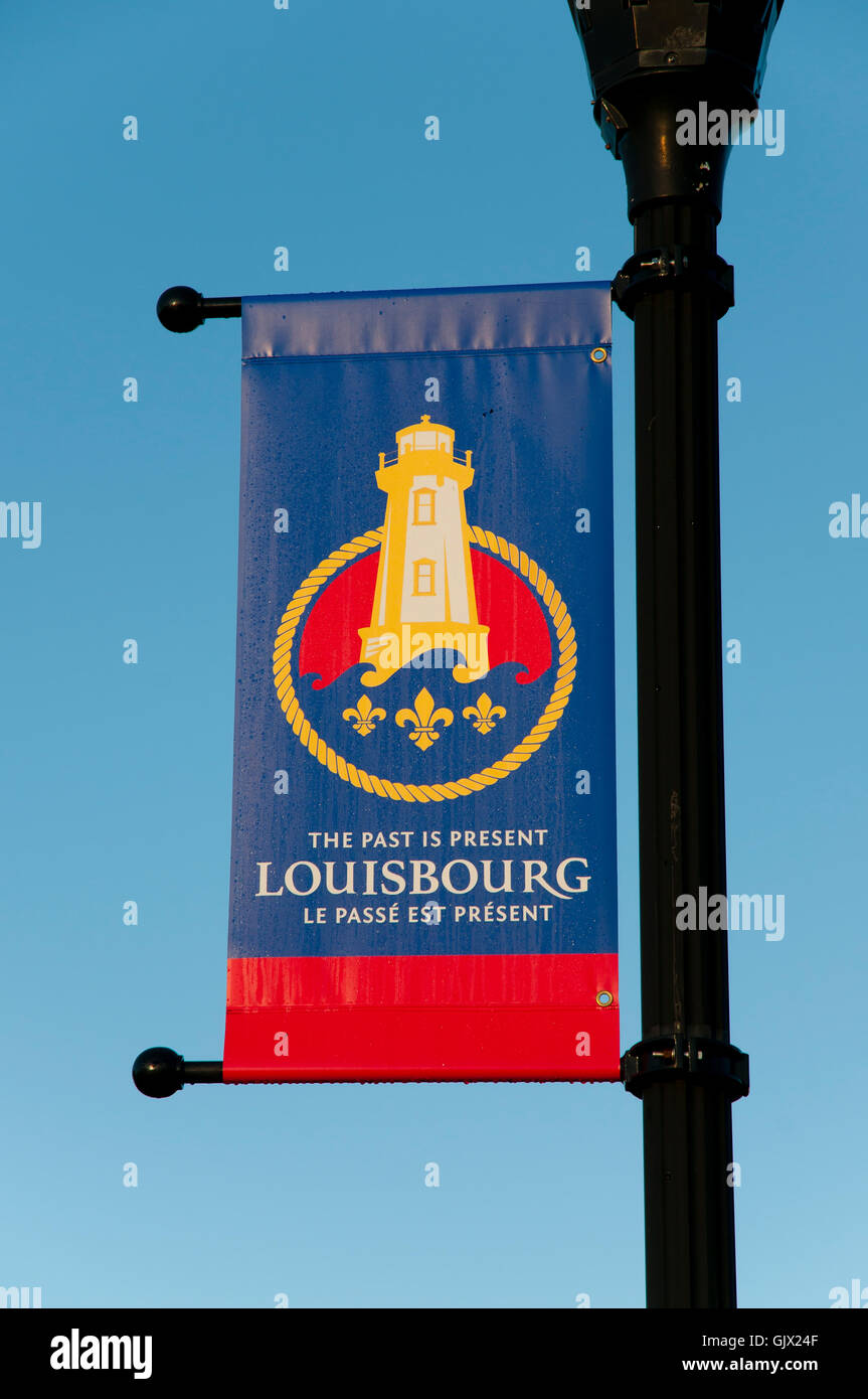 Louisbourg Banner - Nova Scotia - Canada Stock Photo - Alamy