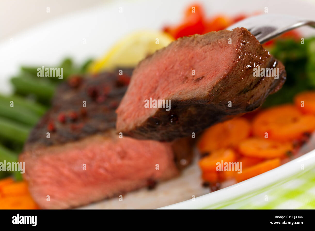 rump steak roast beef with pepper,carrot Stock Photo - Alamy
