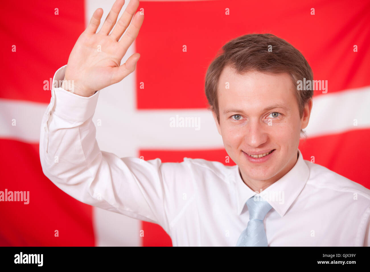 flag business man businessman Stock Photo - Alamy