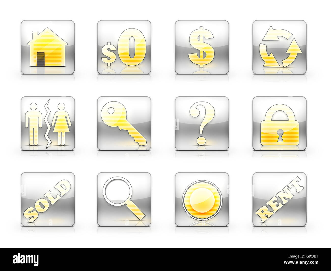 Real Estate Icon Set Stock Photo - Alamy