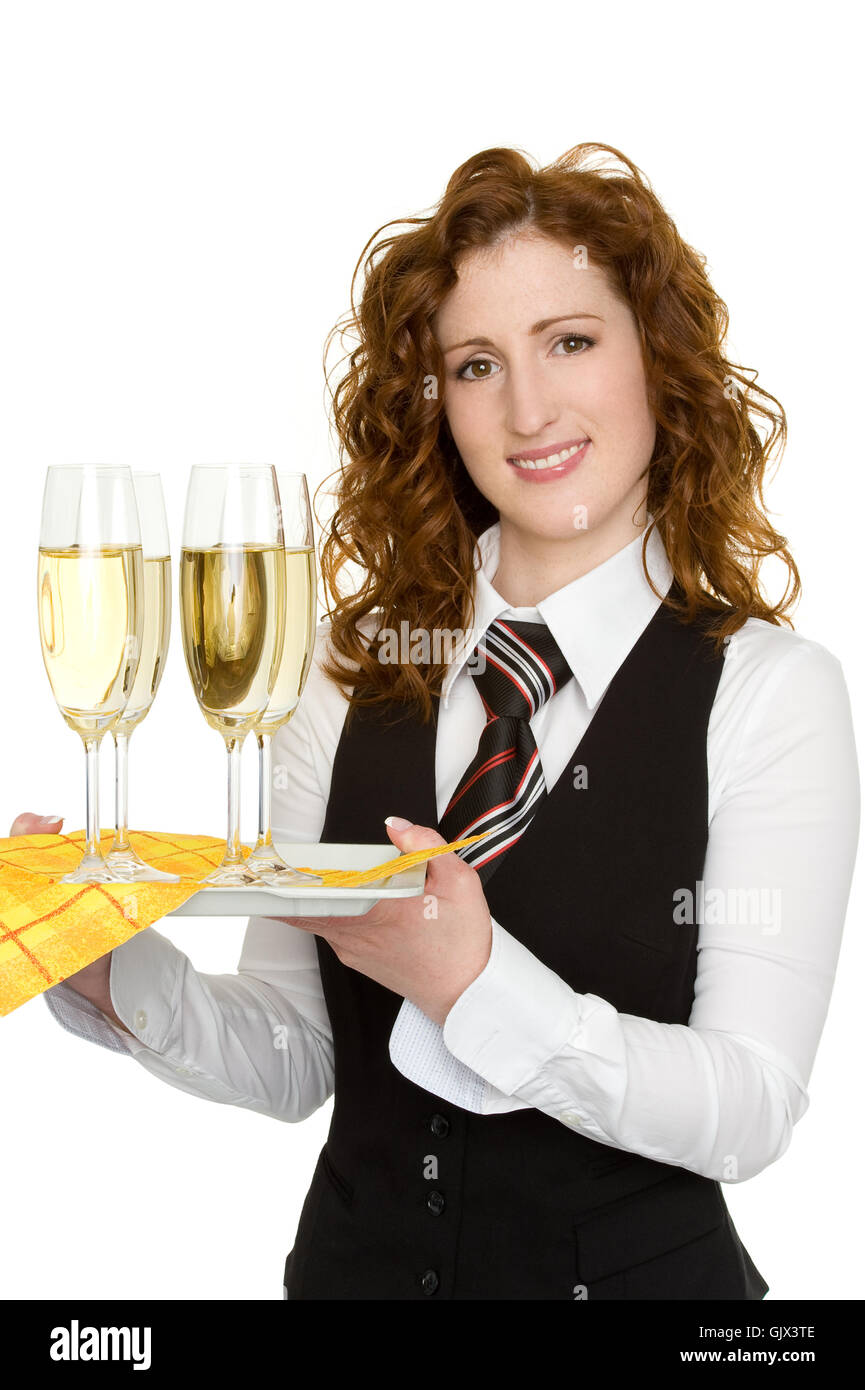 restaurant service waitress Stock Photo - Alamy
