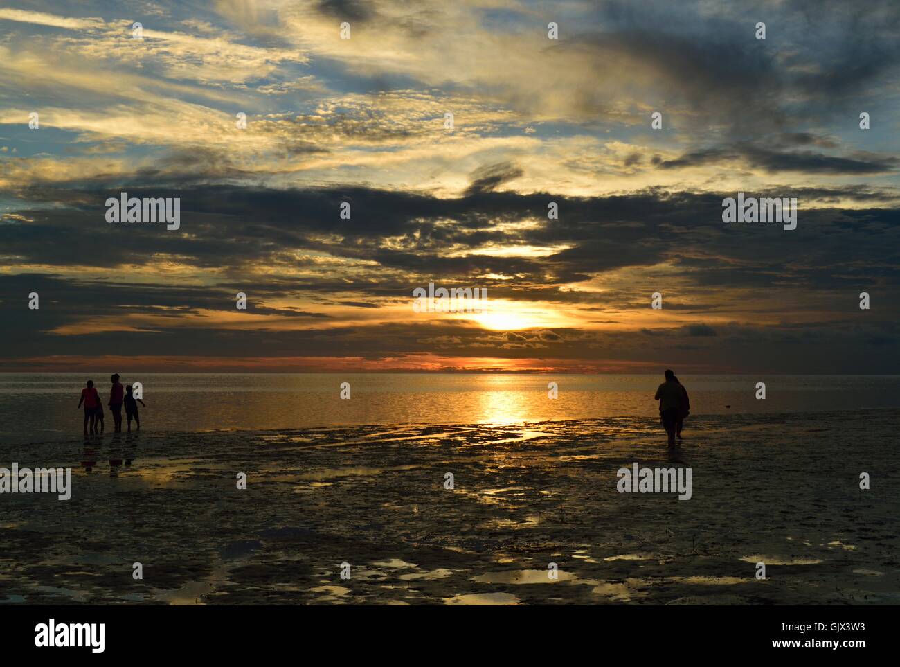 A beautiful sunset on a beach in Florida Stock Photo - Alamy