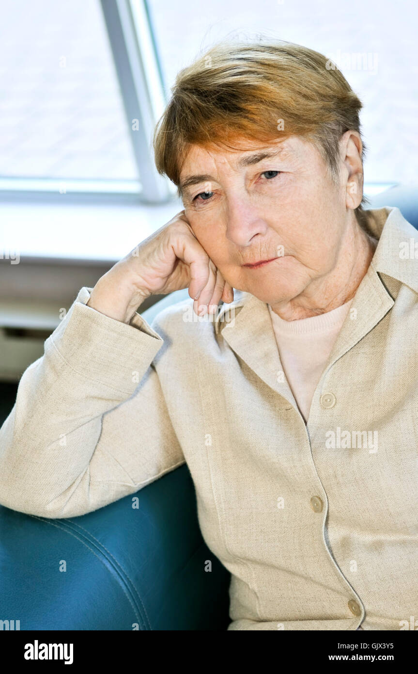 woman sad concern Stock Photo - Alamy