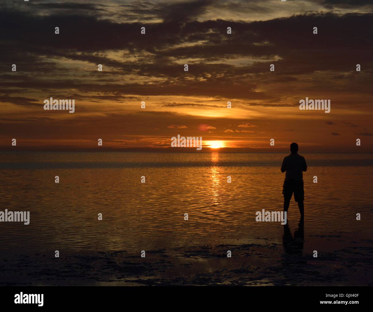 A beautiful sunset on a beach in Florida Stock Photo - Alamy