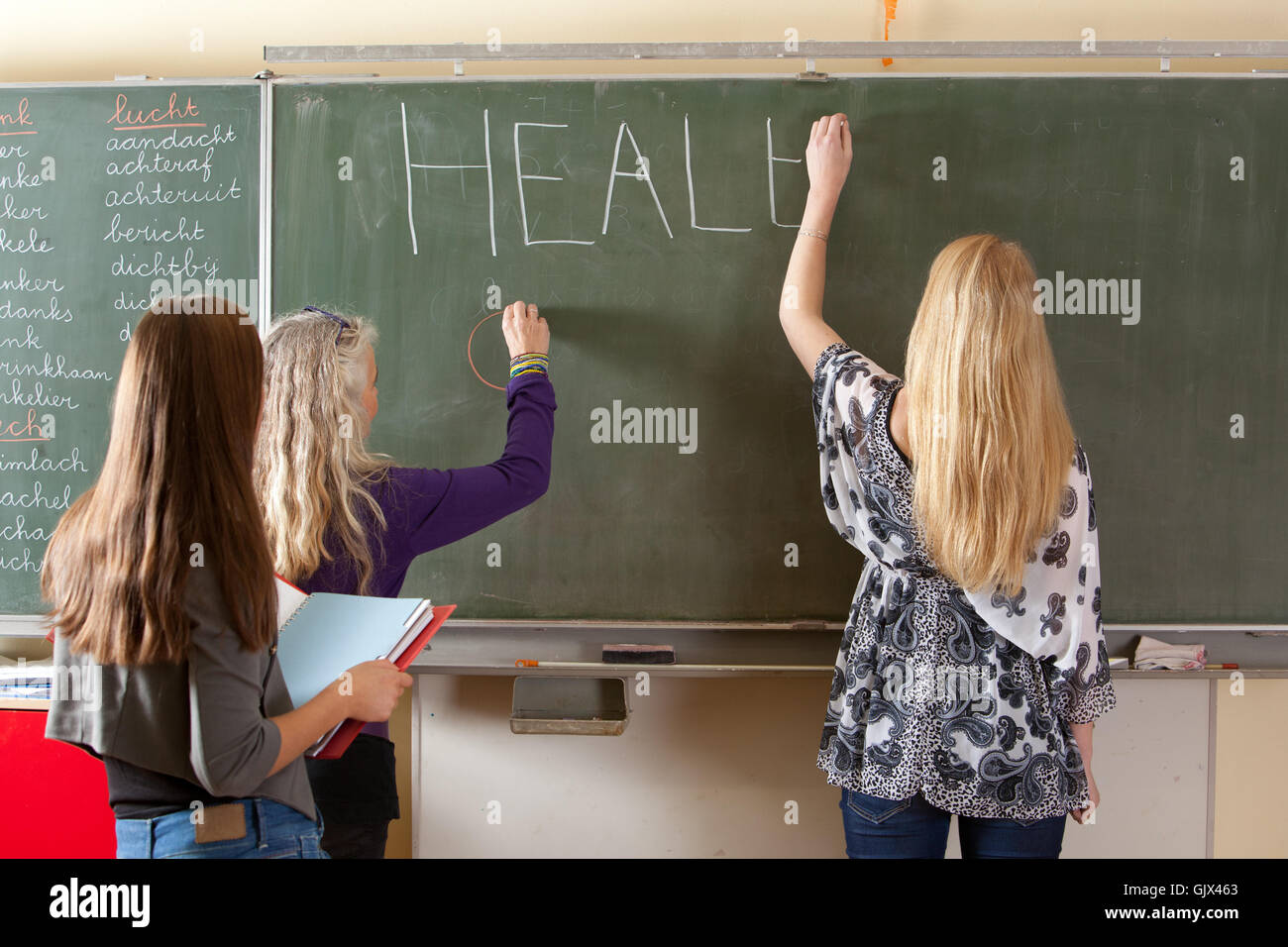 Preparing the blackboard Stock Photo - Alamy