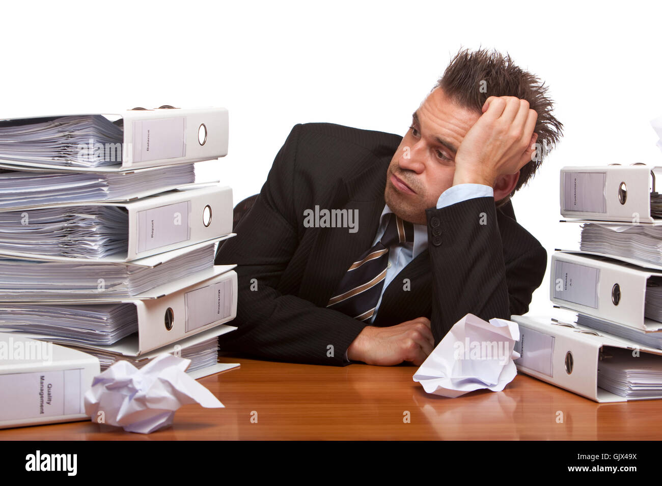 office frustration depression Stock Photo - Alamy