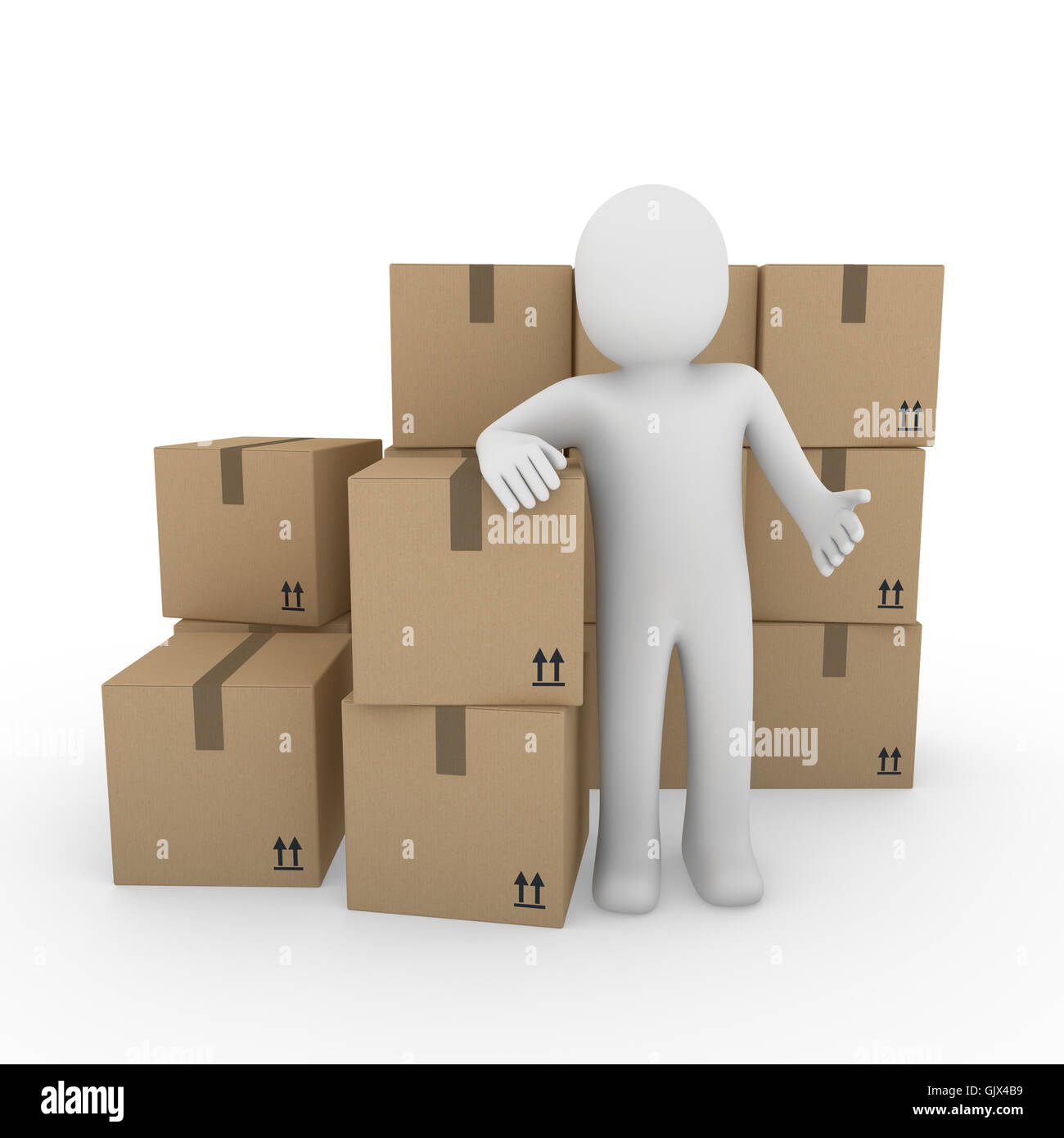 3d human shipping package hi-res stock photography and images - Alamy