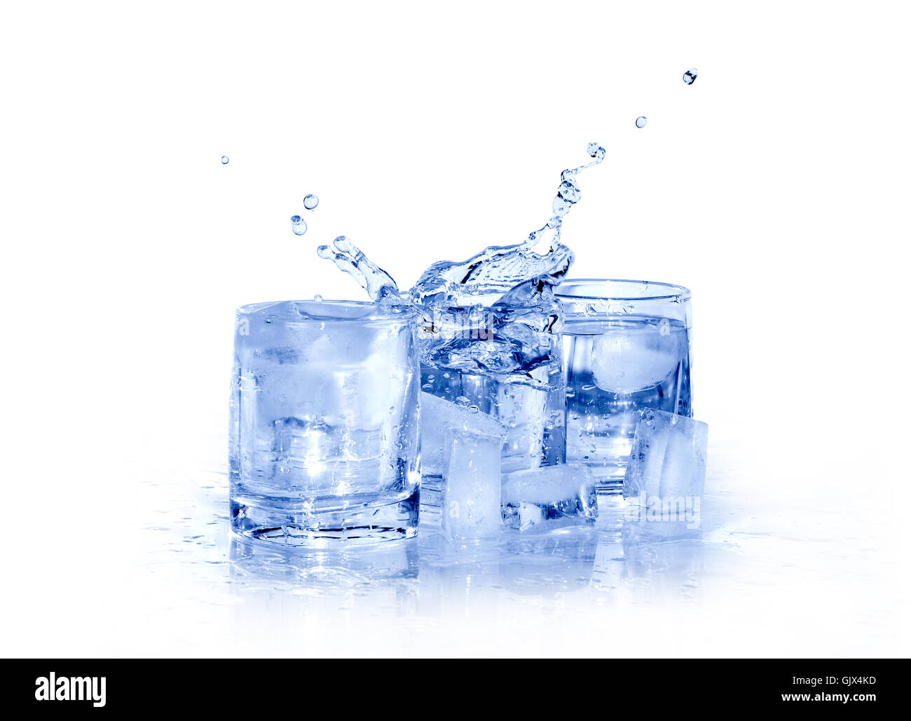Water With Ice Stock Photo - Alamy