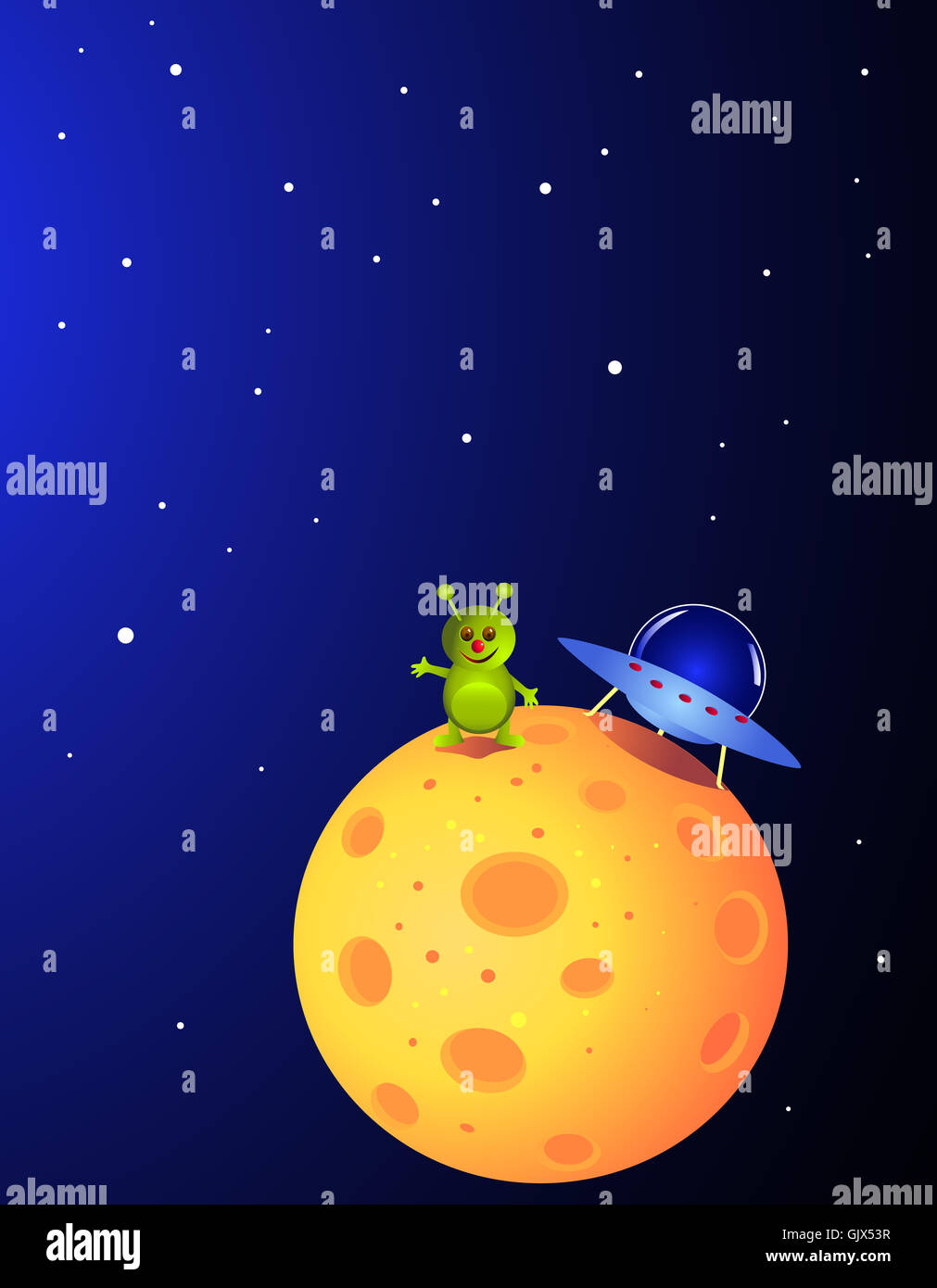 Cartoon space alien hi-res stock photography and images - Alamy