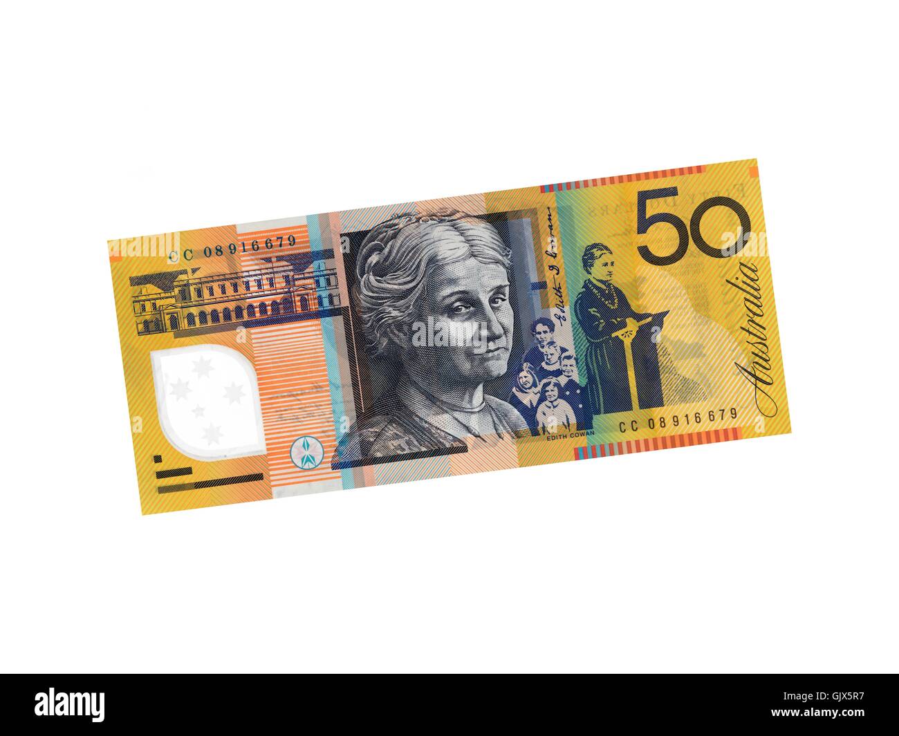 Australian fifty dollar note Cut Out Stock Images & Pictures - Alamy
