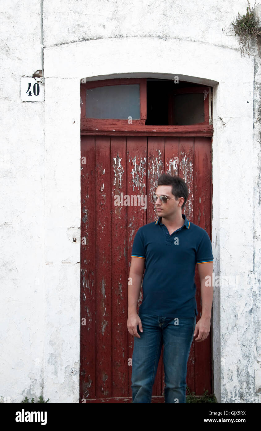Guy looking door hi-res stock photography and images - Alamy