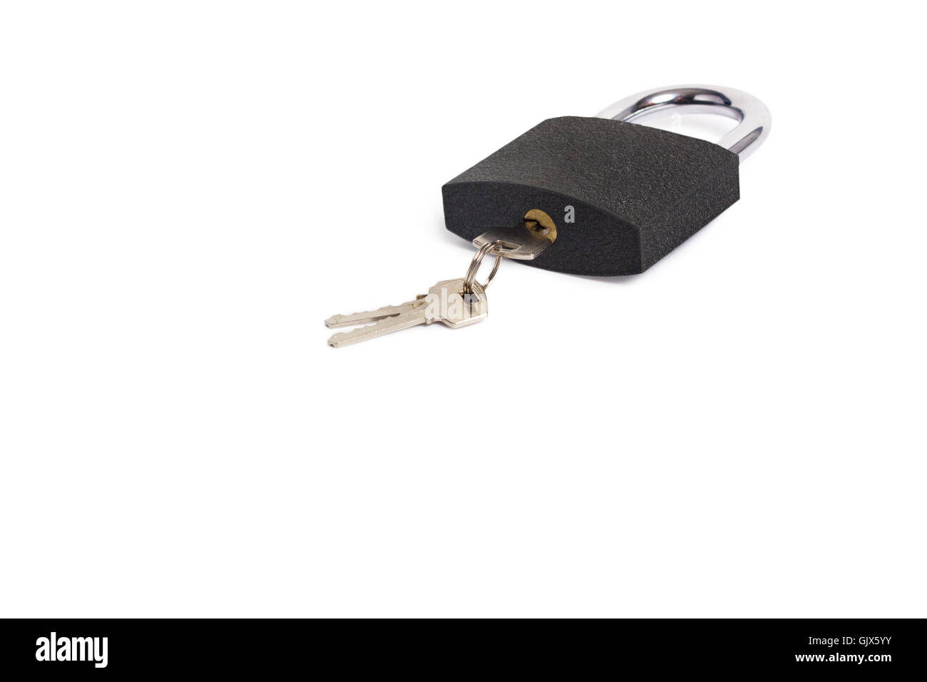 Lock with key isolated Stock Photo - Alamy