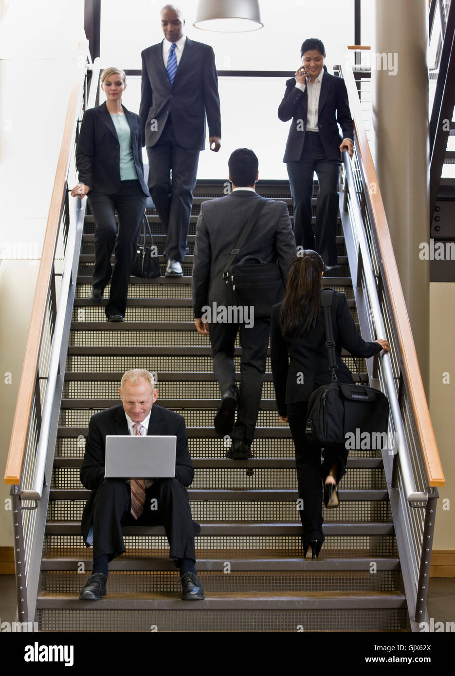 stairs humans human beings Stock Photo - Alamy
