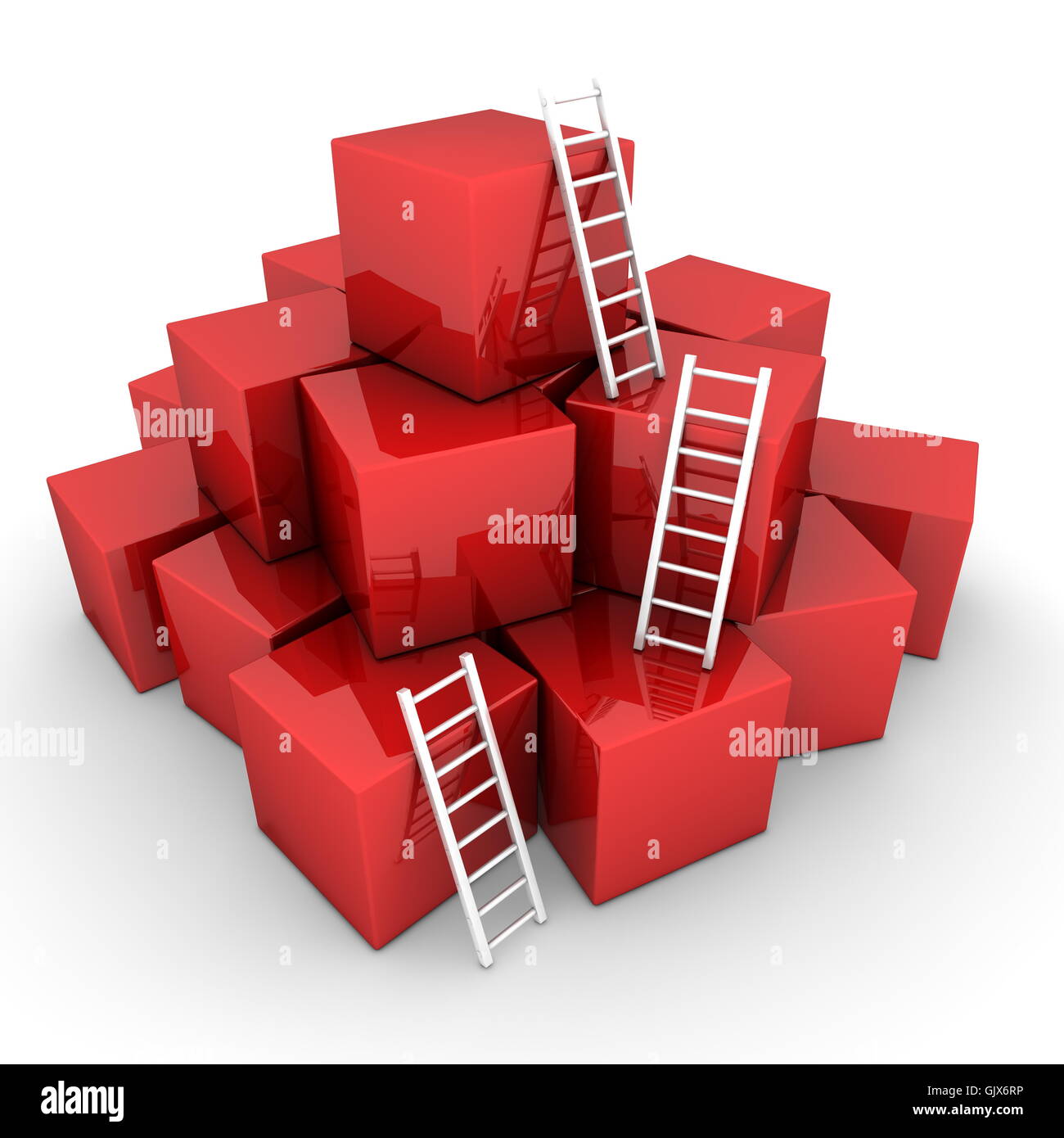 White ladders hi-res stock photography and images - Alamy