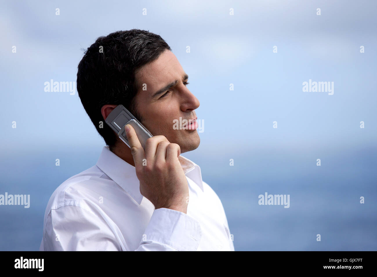 telephone phone profile Stock Photo - Alamy